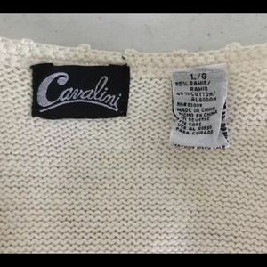 Cavalini | Sweaters | Cavalini Ivory Sweater Vest Detailed Floral ...